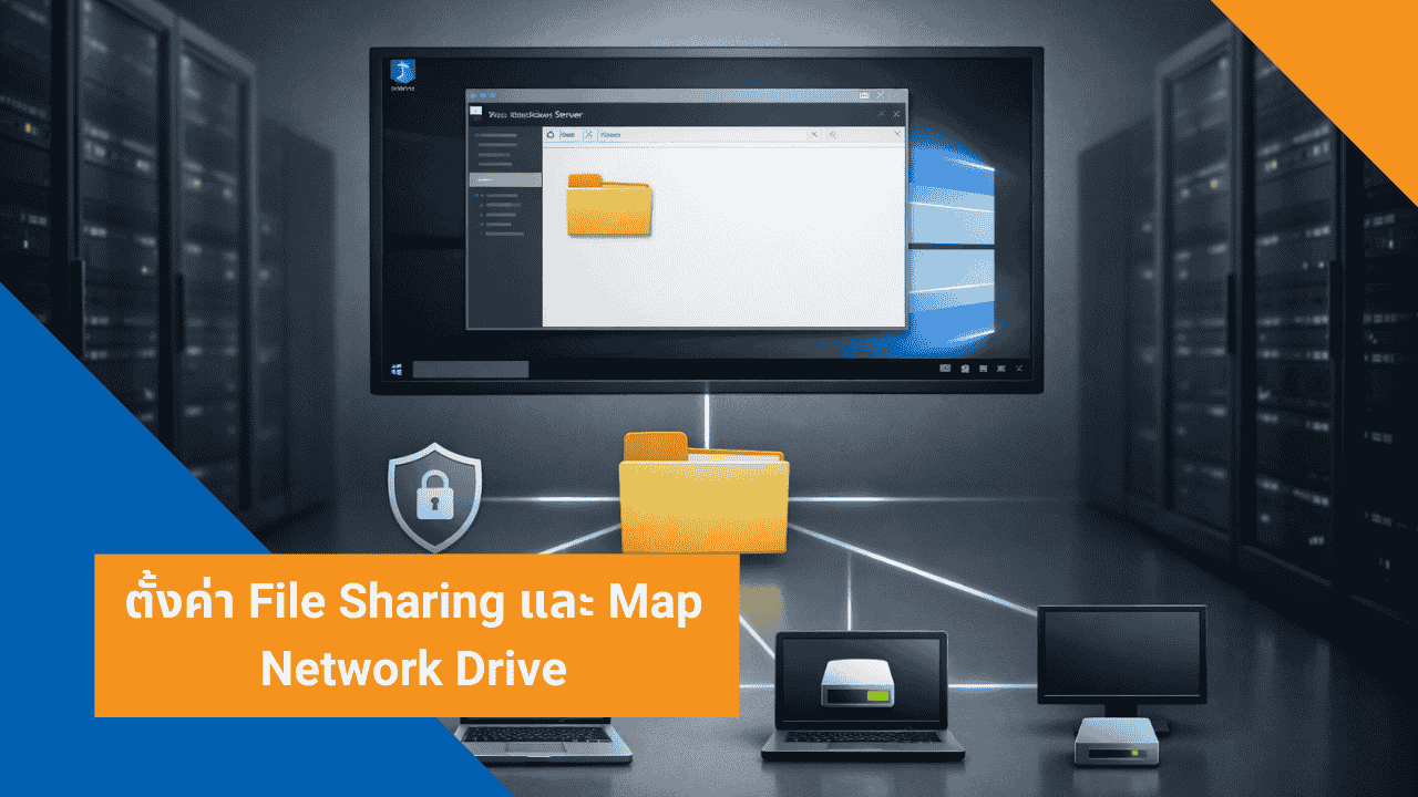 ตั้งค่า File Sharing และ Map Network Drive บน Windows VPS - VPS HiSpeed