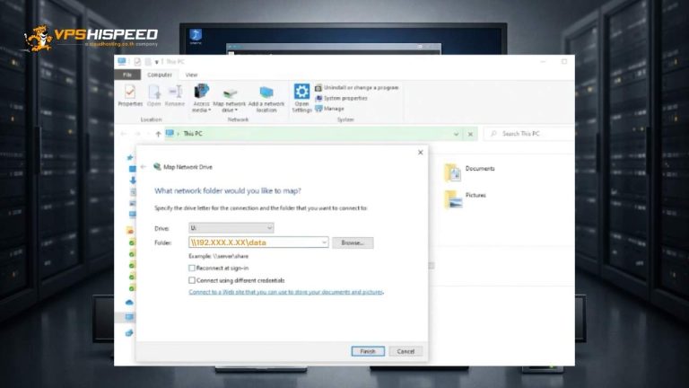 ตั้งค่า File Sharing และ Map Network Drive บน Windows VPS - VPS HiSpeed