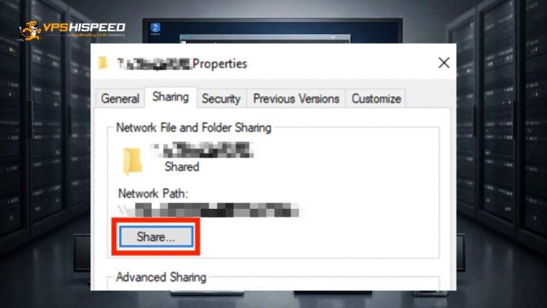 ตั้งค่า File Sharing และ Map Network Drive บน Windows VPS - VPS HiSpeed